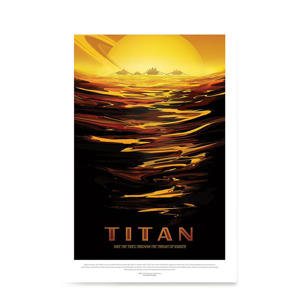 NASA Space Tourism Posters Reproduction Poster of Titan - Ride The ...