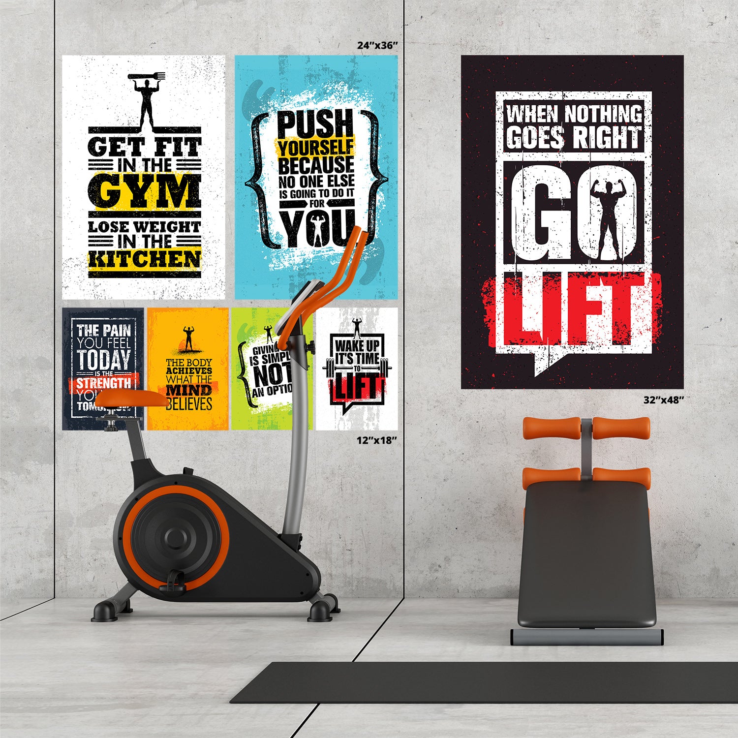 Train Hard - GYM & Fitness Motivation Poster – EzPosterPrints