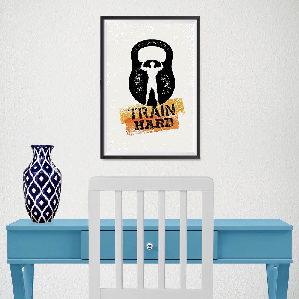 Train Hard - GYM & Fitness Motivation Poster – EzPosterPrints