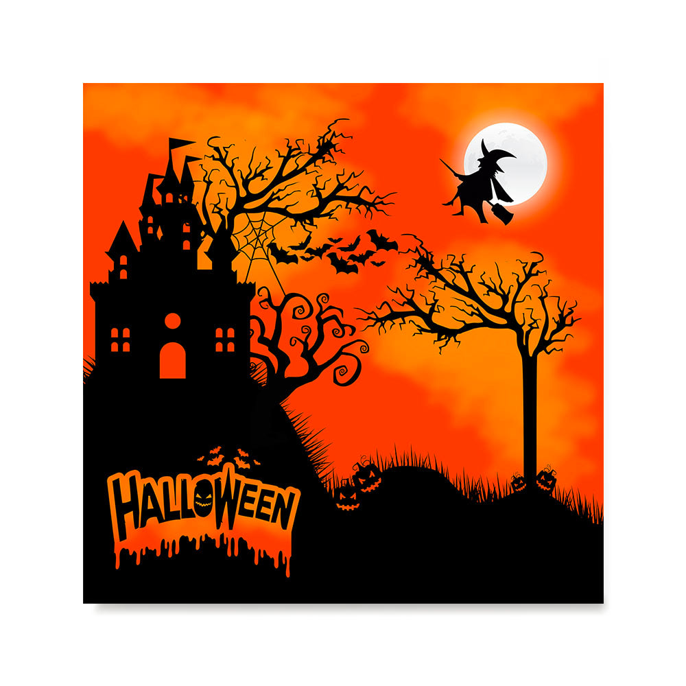Flying Witch, Halloween Trick or Treat Square Poster Series ...