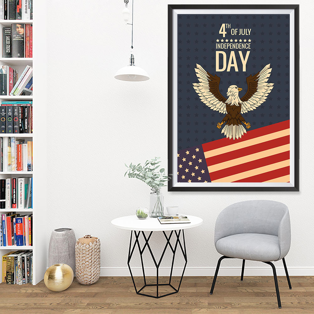 July IV Eagle - Retro, Independence Day 4th of July Posters ...