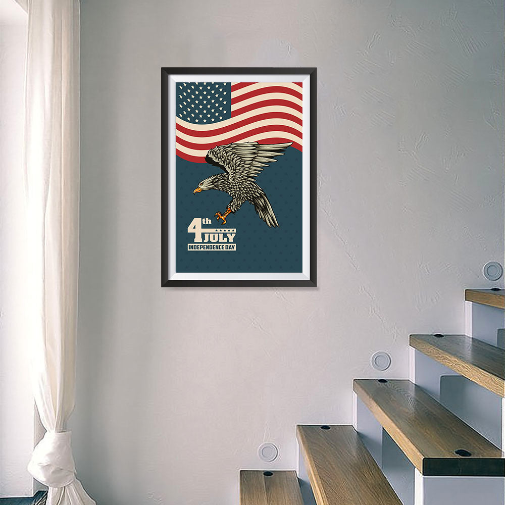 July IV Eagle 3 - Retro, Independence Day 4th of July Posters ...
