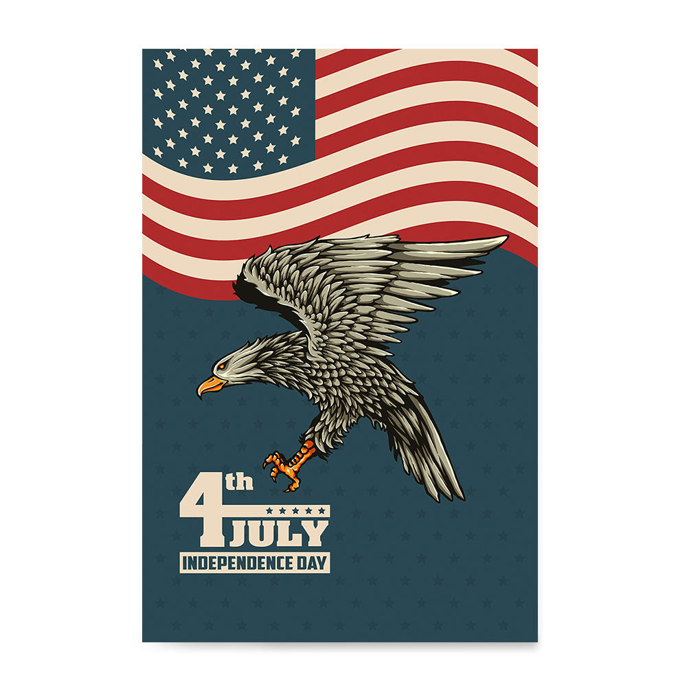 July IV Eagle 3 - Retro, Independence Day 4th of July Posters ...