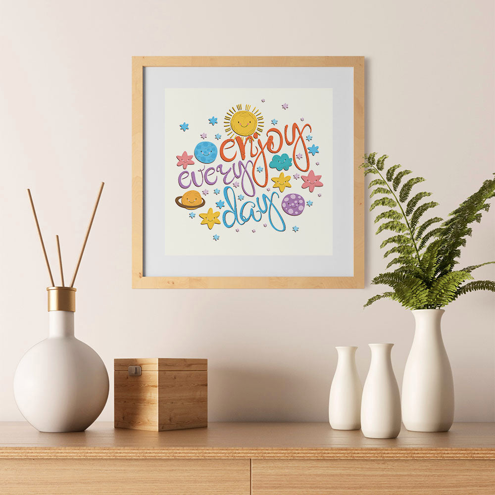 Enjoy Everyday, Inspirational Motivation Quotes – EzPosterPrints
