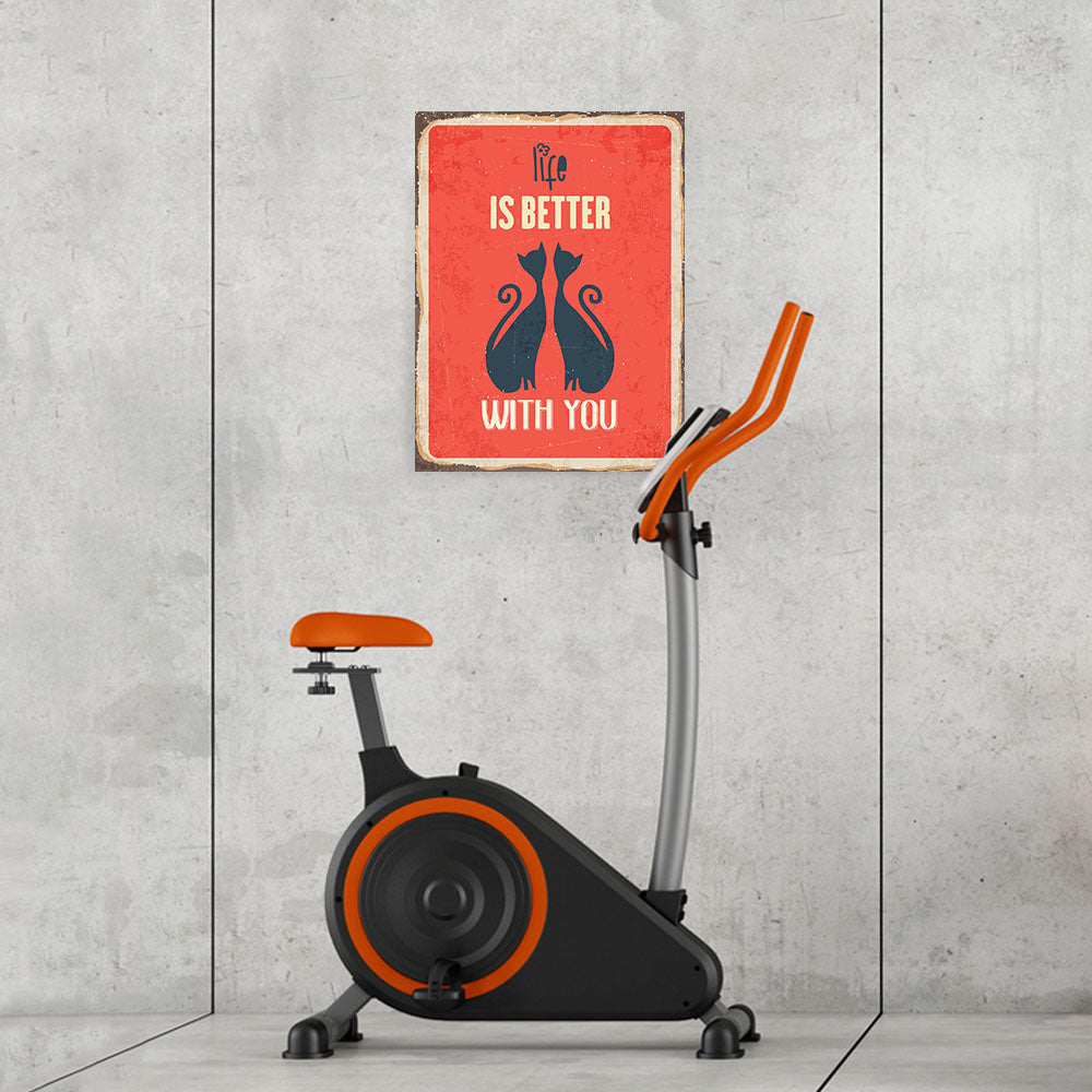 Better Life Red, Retro Metal Design Signs Posters – EzPosterPrints