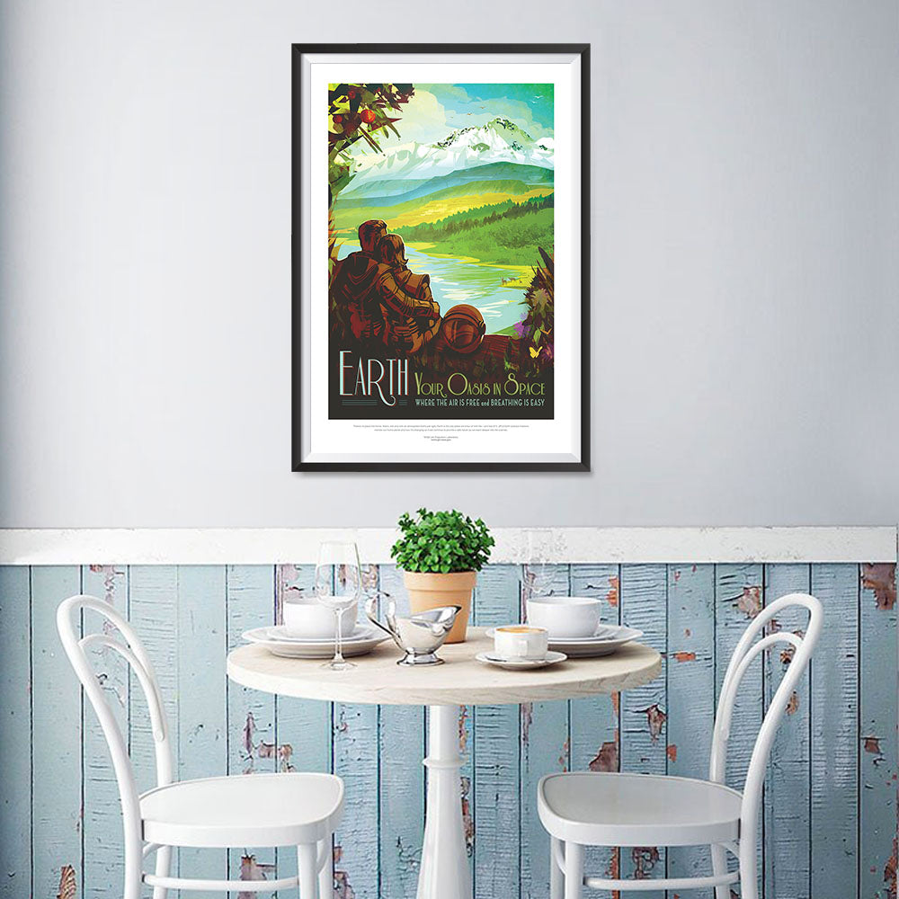 NASA Space Tourism Posters Reproduction Poster of Earth - Your Oasis In ...