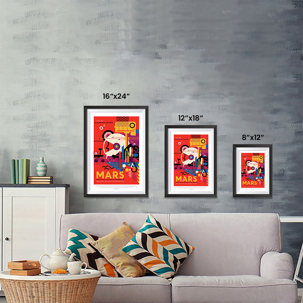 NASA Space Tourism Posters Reproduction Poster of Mars - Visit The ...