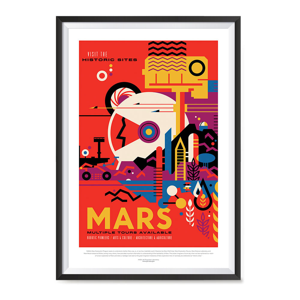 NASA Space Tourism Posters Reproduction Poster of Mars - Visit The ...
