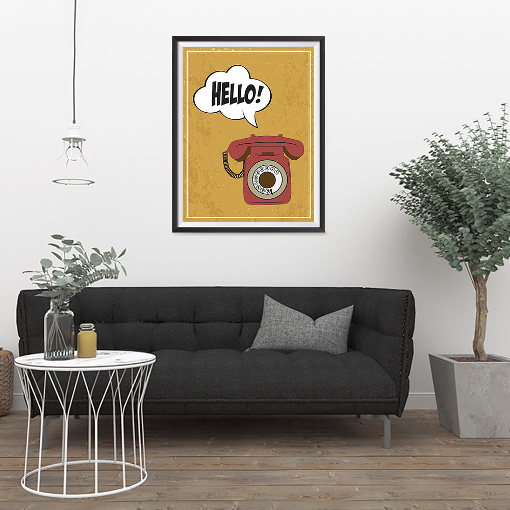 Ring Ring, Hello!, Retro Quotes Posters – EzPosterPrints