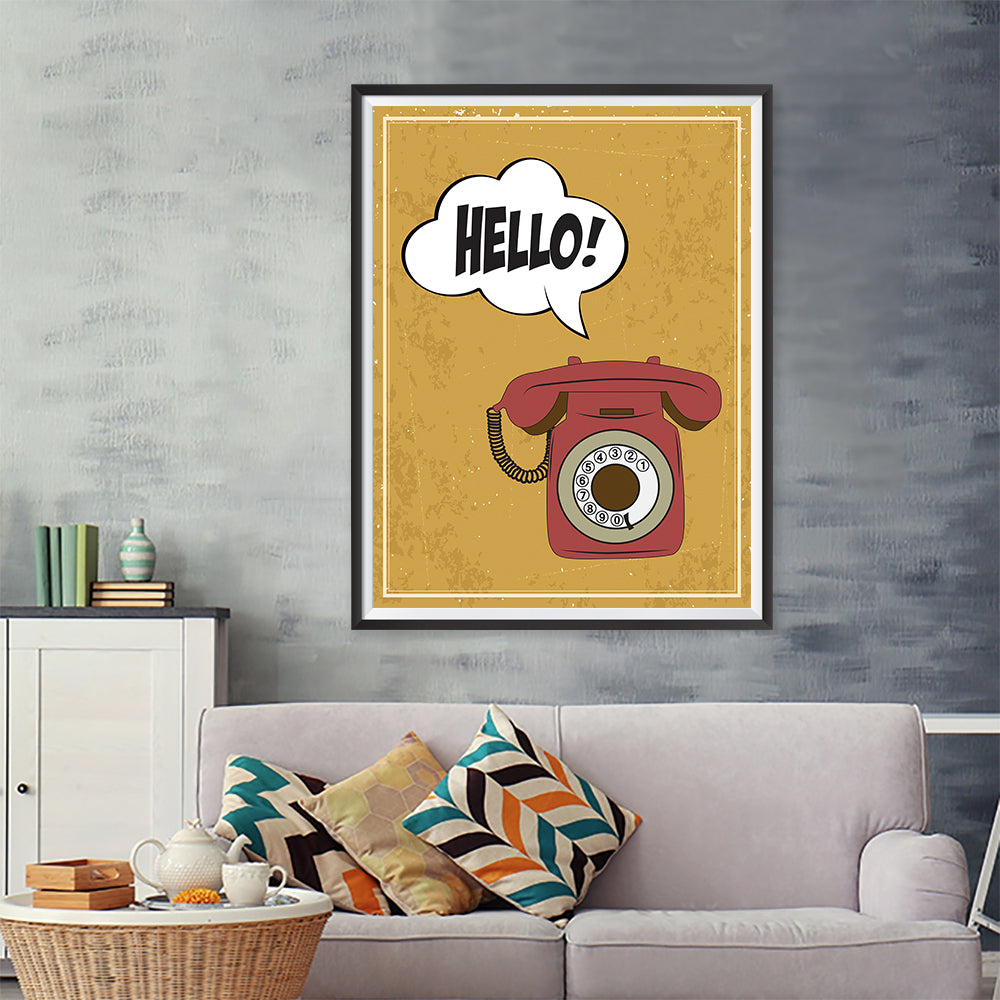 Ring Ring, Hello!, Retro Quotes Posters – EzPosterPrints