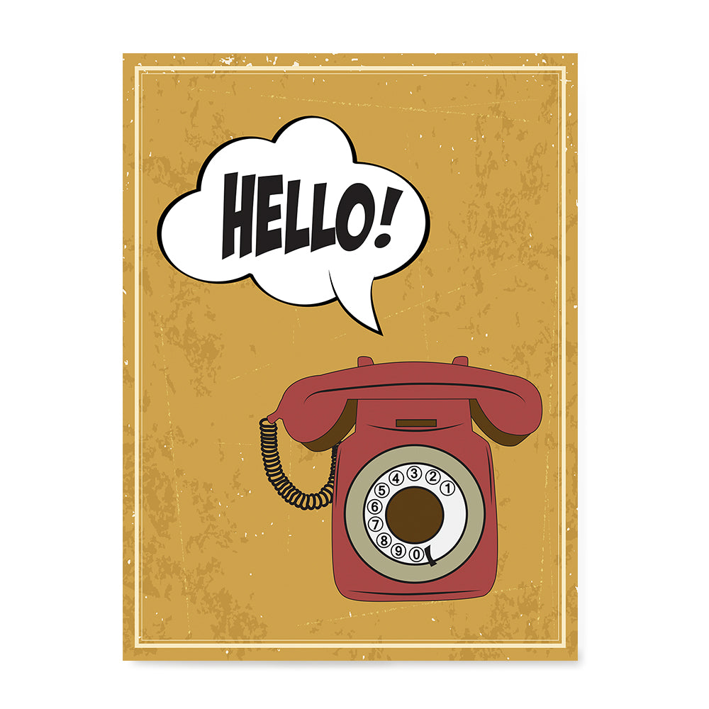Ring Ring, Hello!, Retro Quotes Posters – EzPosterPrints