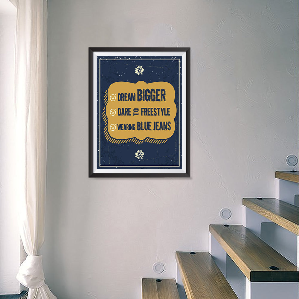 Wearing Blue Jeans, Retro Quotes Posters – EzPosterPrints
