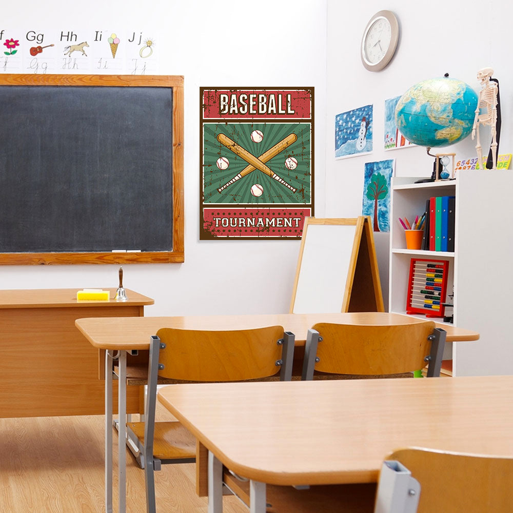 Bats Green, Retro Sports Series BASEBALL Posters – EzPosterPrints