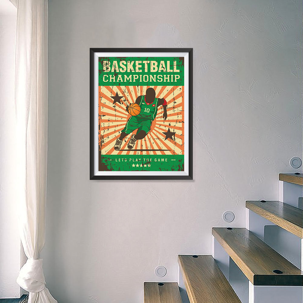 Player Green, Retro Sports Series BASKETBALL Posters – EzPosterPrints