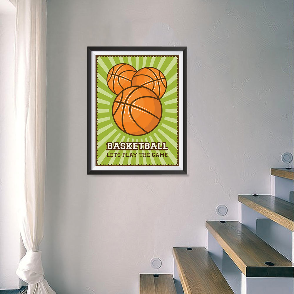 Three Balls, Retro Sports Series BASKETBALL Posters – EzPosterPrints