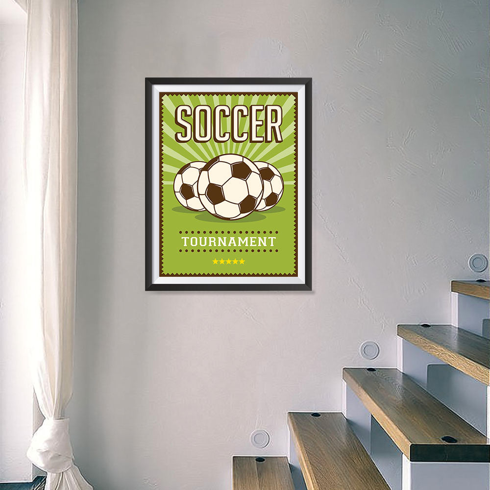 Three Balls, Retro Sports Series SOCCER Posters – EzPosterPrints
