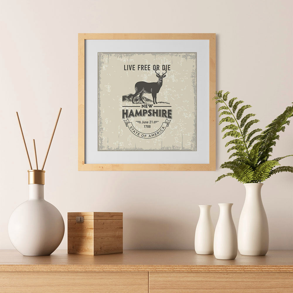 New Hampshire (NH) State Icon, The US State Icons | EzPosterPrints.com