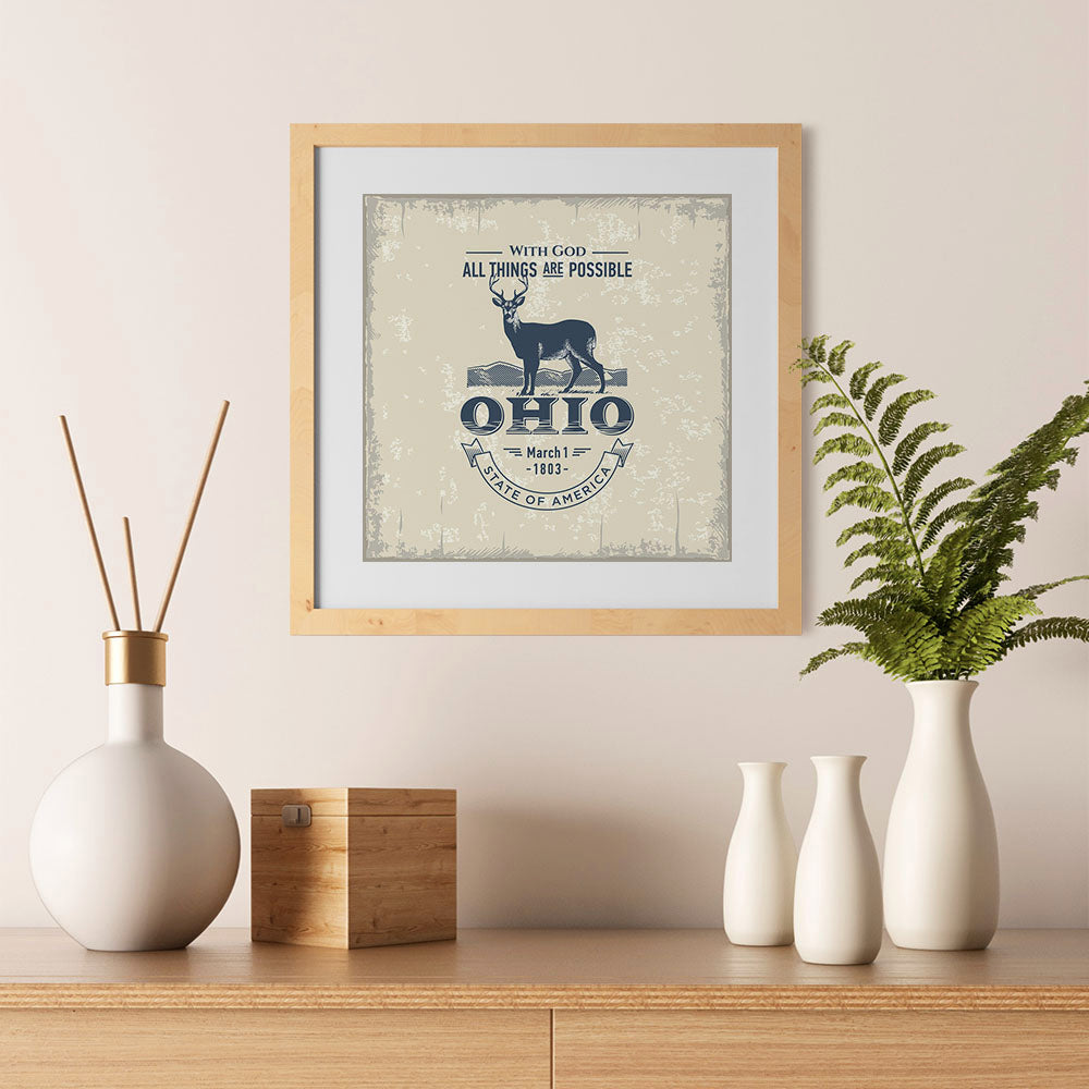 Ohio (OH) State Icon, The US State Icons | EzPosterPrints.com