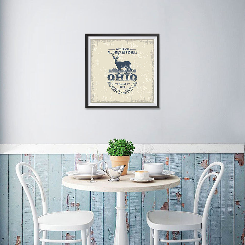 Ohio (OH) State Icon, The US State Icons | EzPosterPrints.com