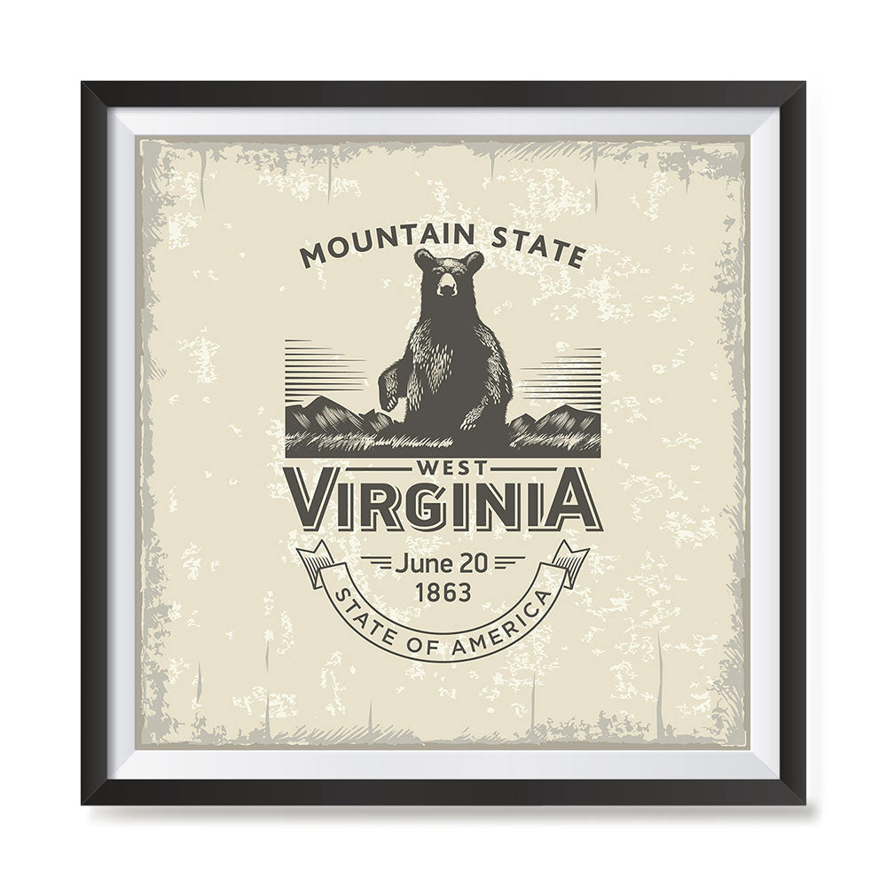 West Virginia (WV) State Icon, The US State Icons | EzPosterPrints.com