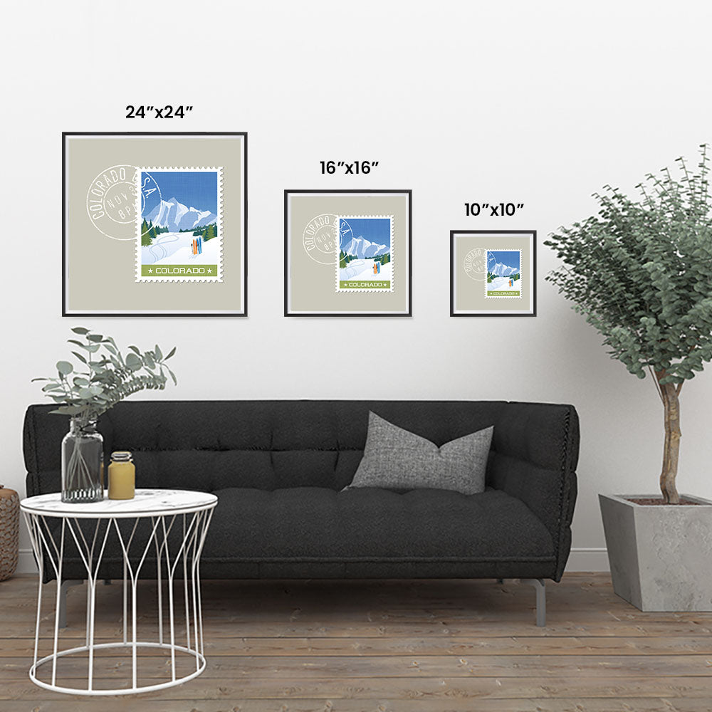 COLORADO, Retro USA State Stamp Posters Collection | EzPosterPrints.com