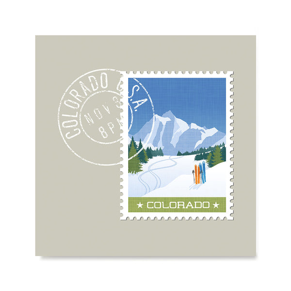 COLORADO, Retro USA State Stamp Posters Collection | EzPosterPrints.com