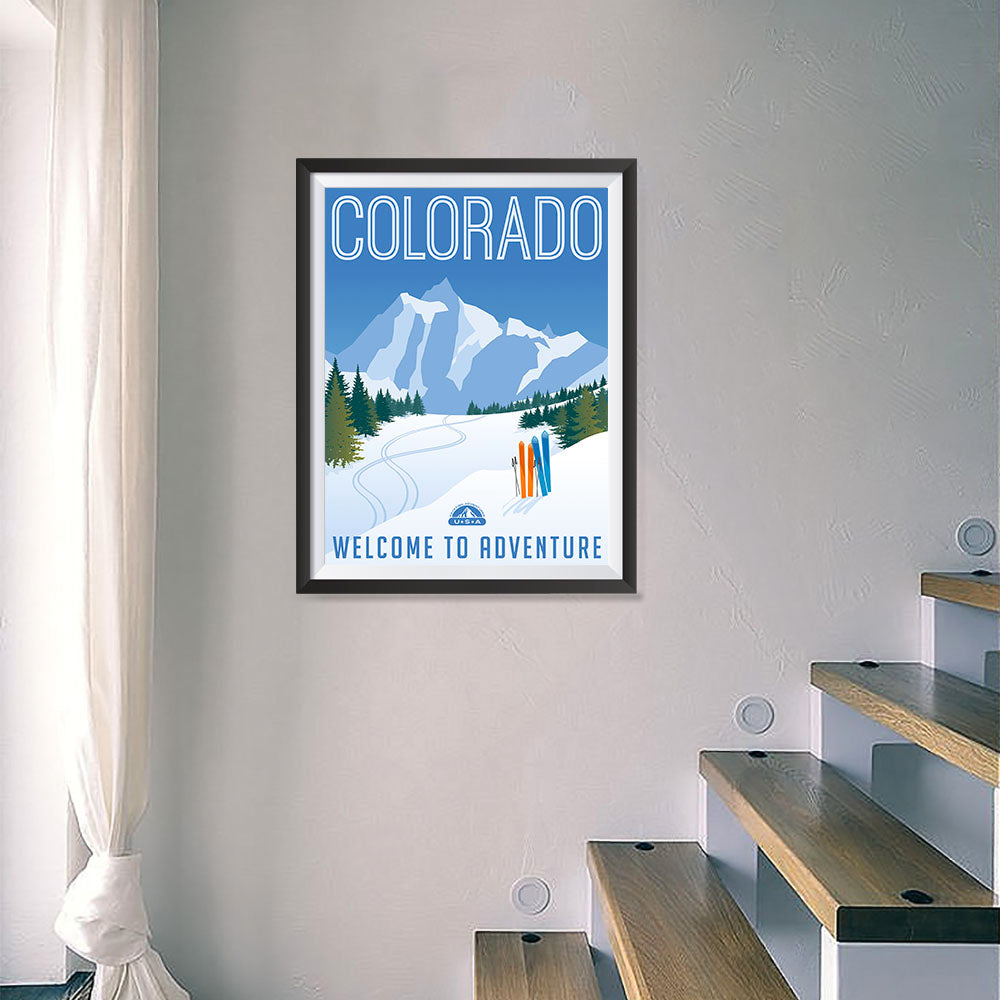 COLORADO Retro Travel Poster - EzPosterPrints.com