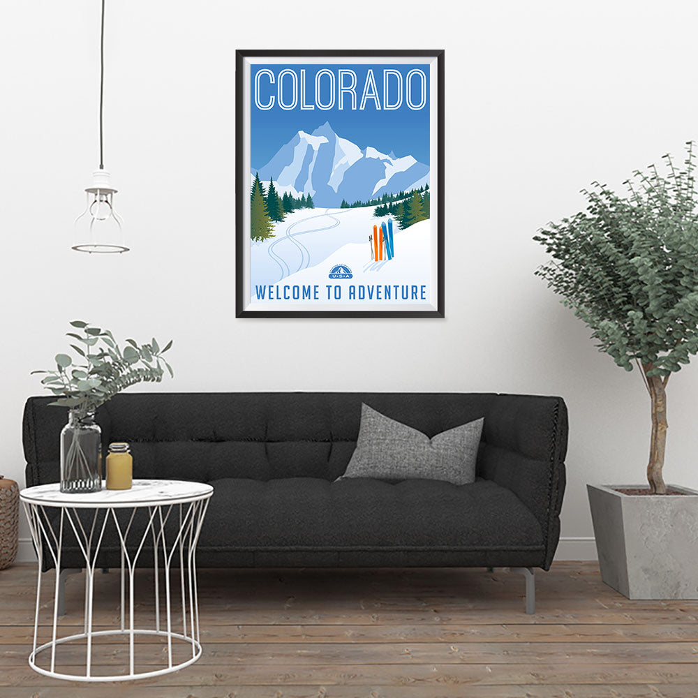 COLORADO Retro Travel Poster - EzPosterPrints.com