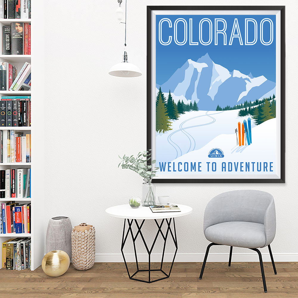 COLORADO Retro Travel Poster - EzPosterPrints.com