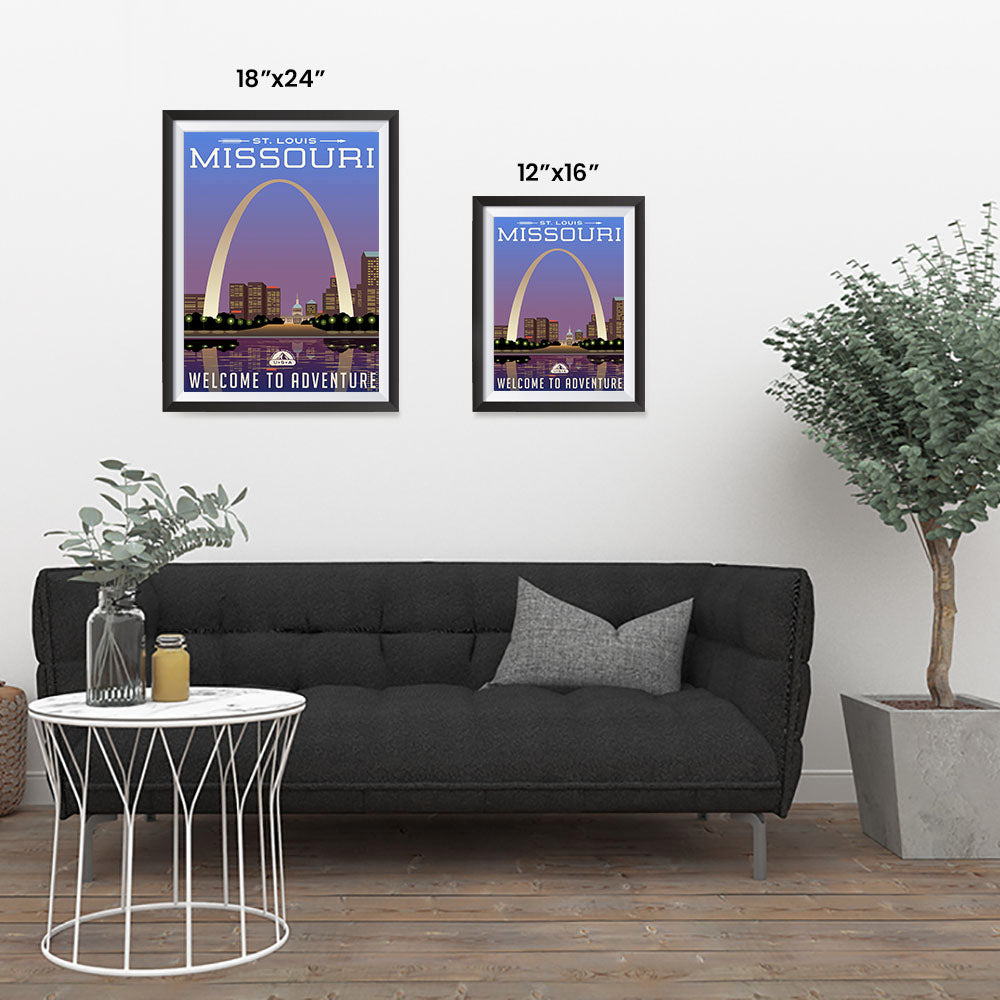 MISSOURI Retro Travel Poster - EzPosterPrints.com