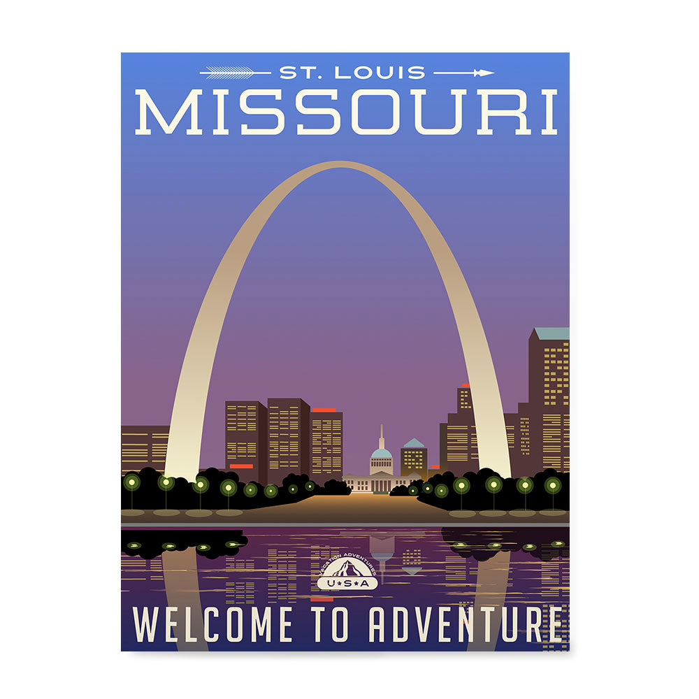 MISSOURI Retro Travel Poster - EzPosterPrints.com