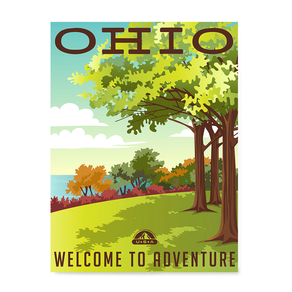OHIO Retro Travel Poster - EzPosterPrints.com
