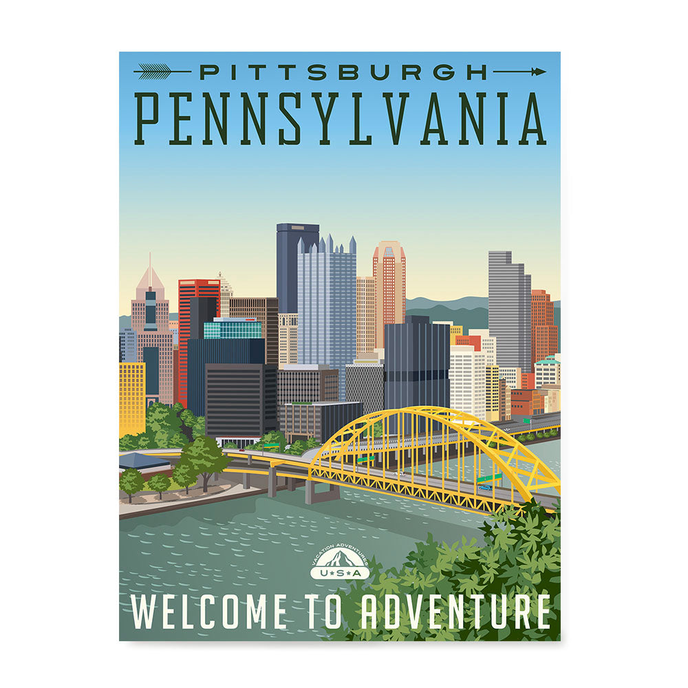 PENNSYLVANIA Retro Travel Poster - EzPosterPrints.com
