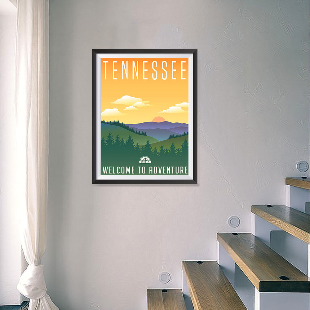 TENNESSEE Retro Travel Poster - EzPosterPrints.com