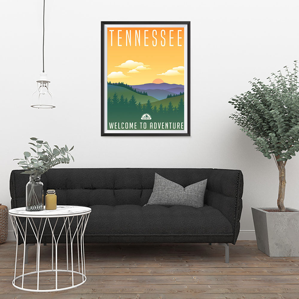 TENNESSEE Retro Travel Poster - EzPosterPrints.com