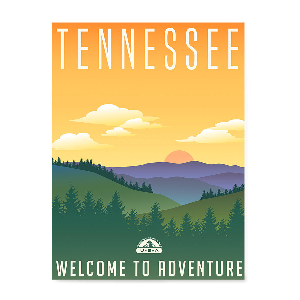 TENNESSEE Retro Travel Poster - EzPosterPrints.com