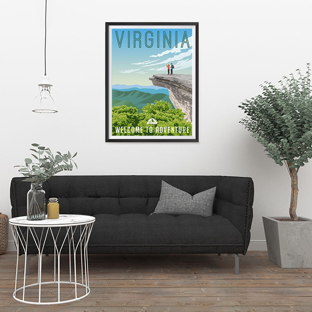 VIRGINIA Retro Travel Poster - EzPosterPrints.com
