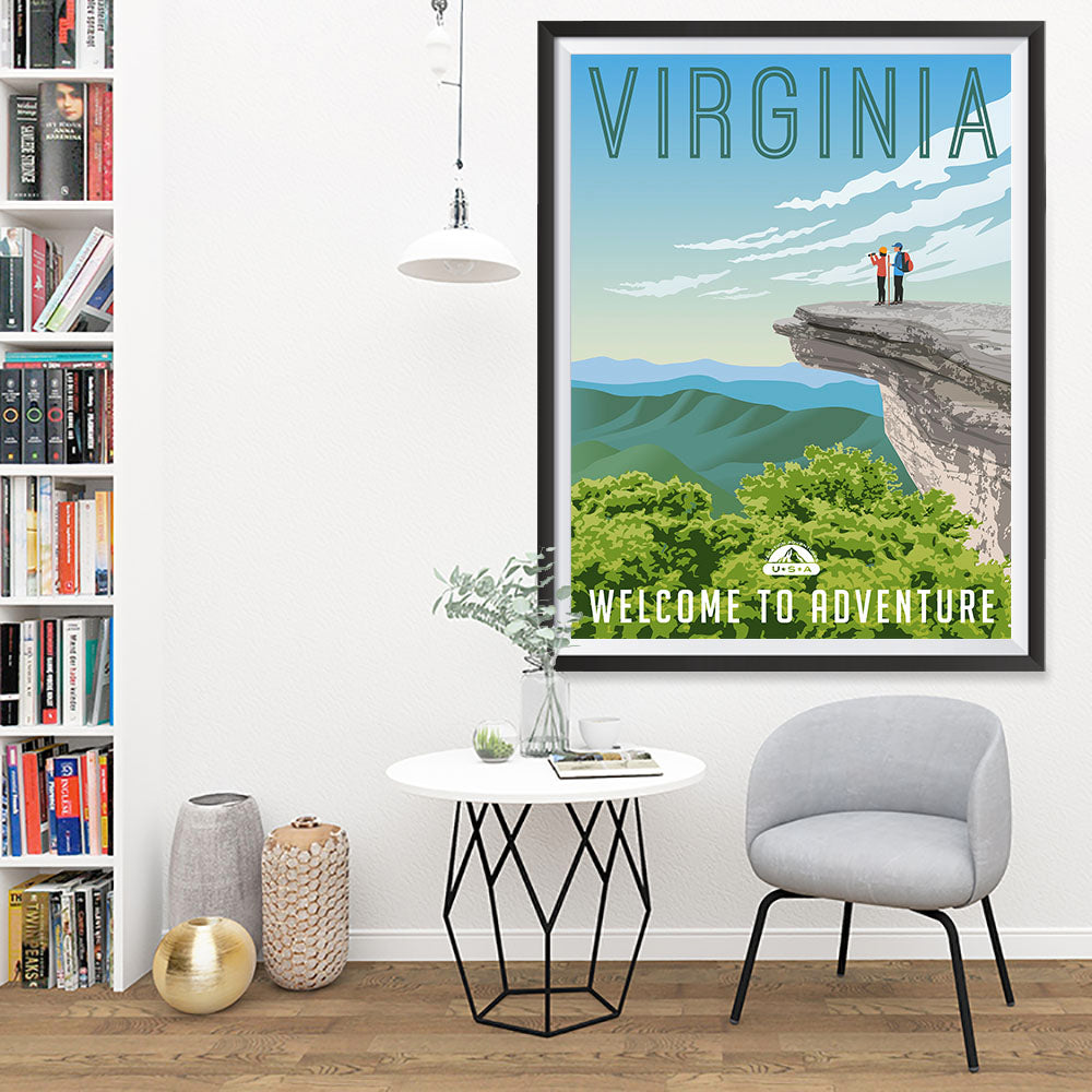 VIRGINIA Retro Travel Poster - EzPosterPrints.com