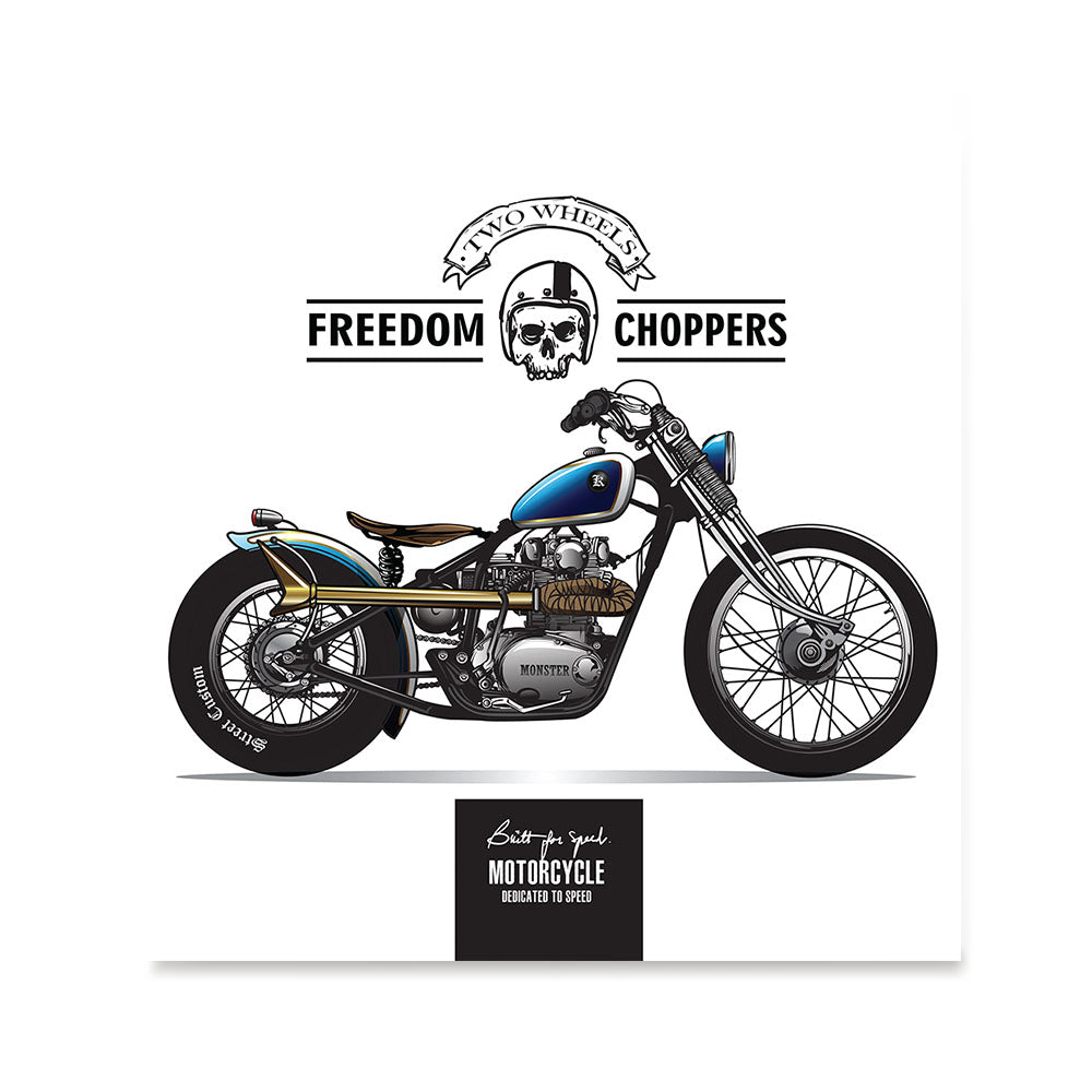 Built For Speed Vintage Chopper- Vintage Chopper Motorcycles Posters ...