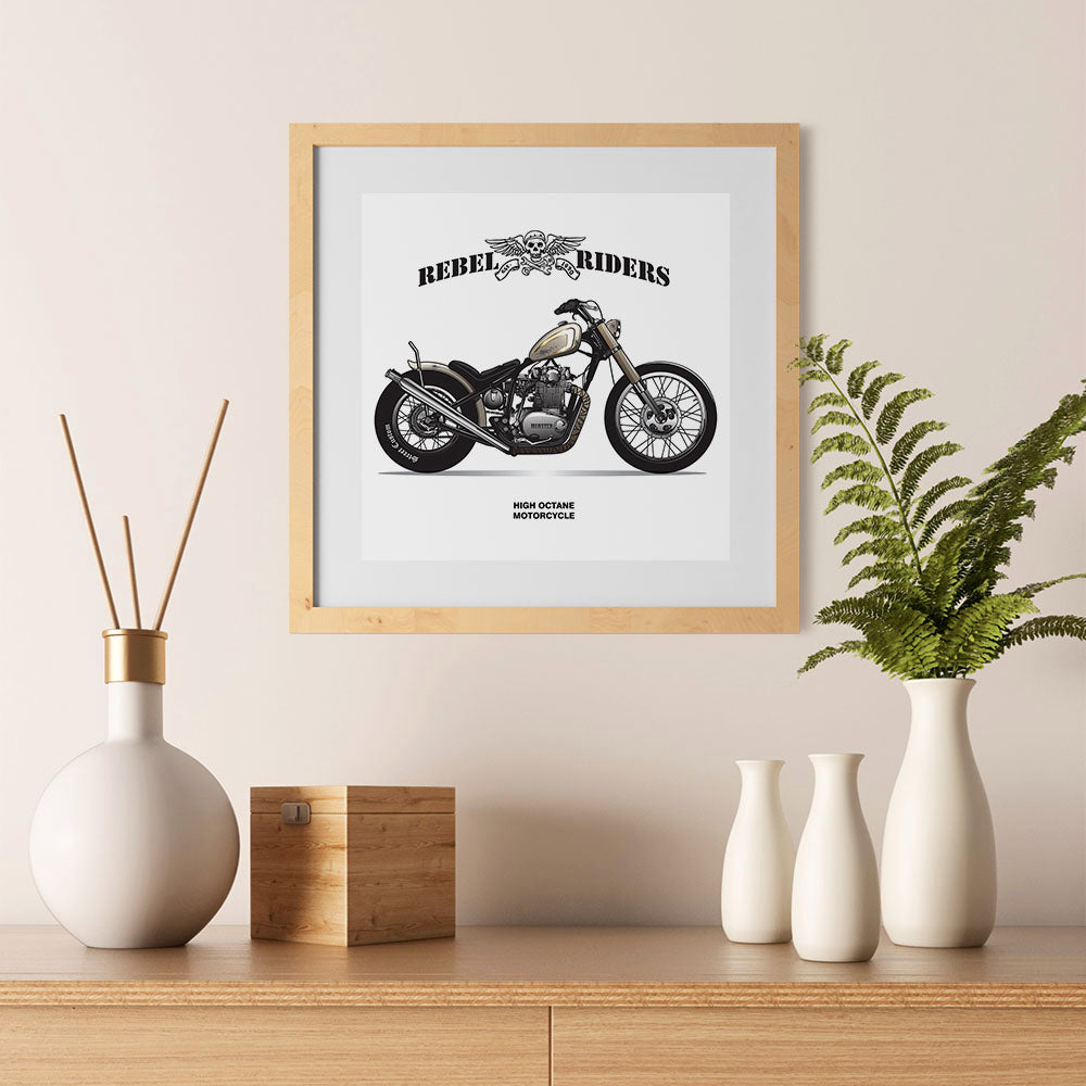 High Octane Vintage Chopper- Vintage Chopper Motorcycles Posters ...