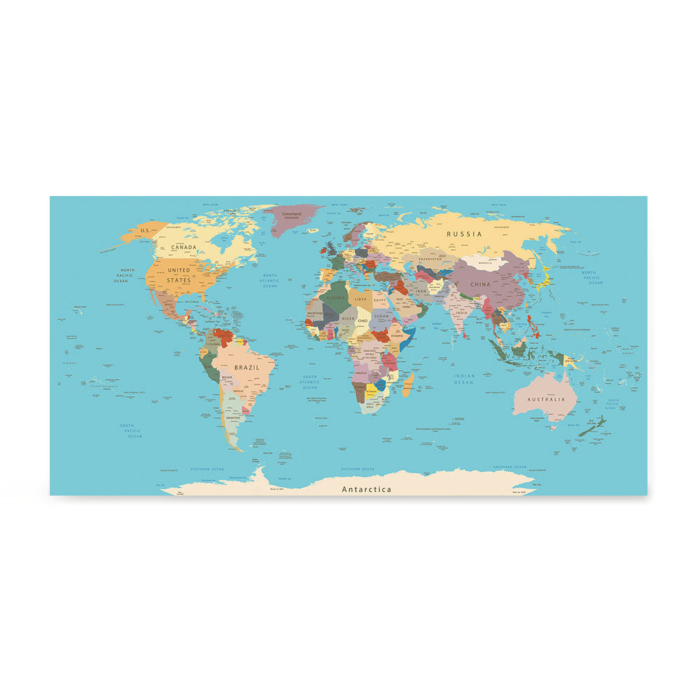 Vintage World Map - Robinson projection, World Maps – EzPosterPrints