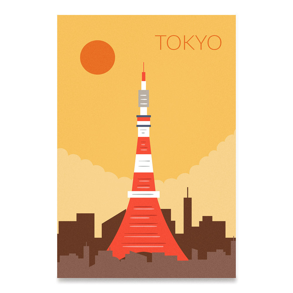 World Cities Retro Posters: Tokyo – EzPosterPrints